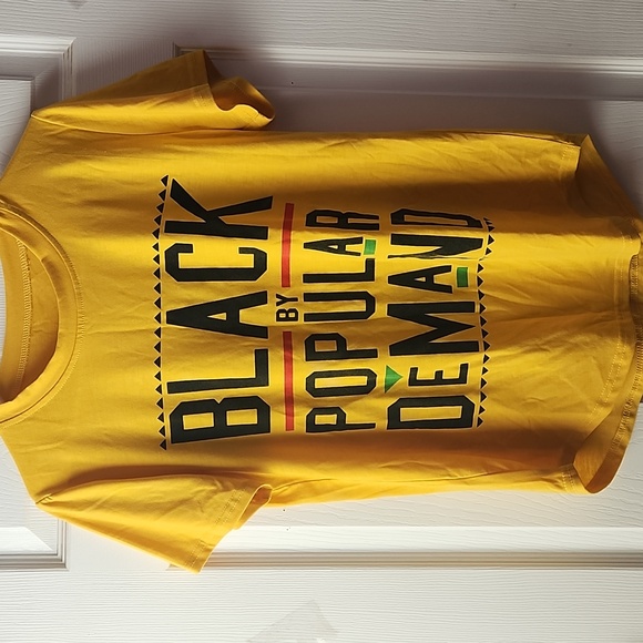 unbranded | Tops | Black By Popular Demand Short Sleeve Unisex Mustard ...